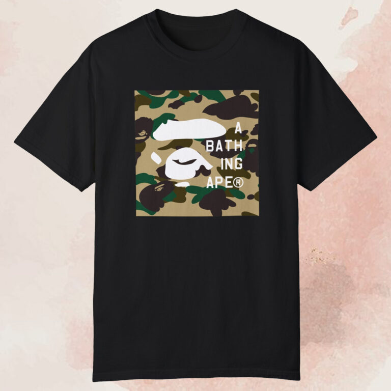 1st Camo BAPE Face Tag Logo T-shirt - TokoPyramid