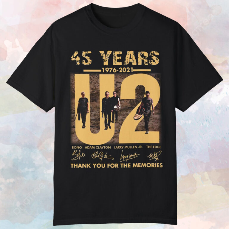 45 Years U2 Thank You For The Memories T-shirt - TokoPyramid