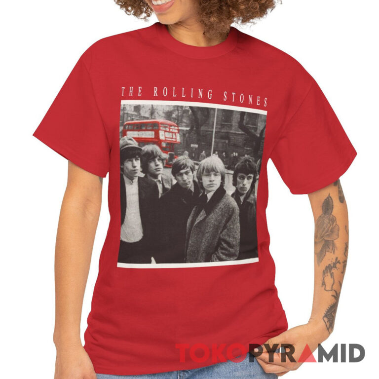 60s Vintage The Rolling Stones 1964 Bus Photo Rare Shirt - TokoPyramid