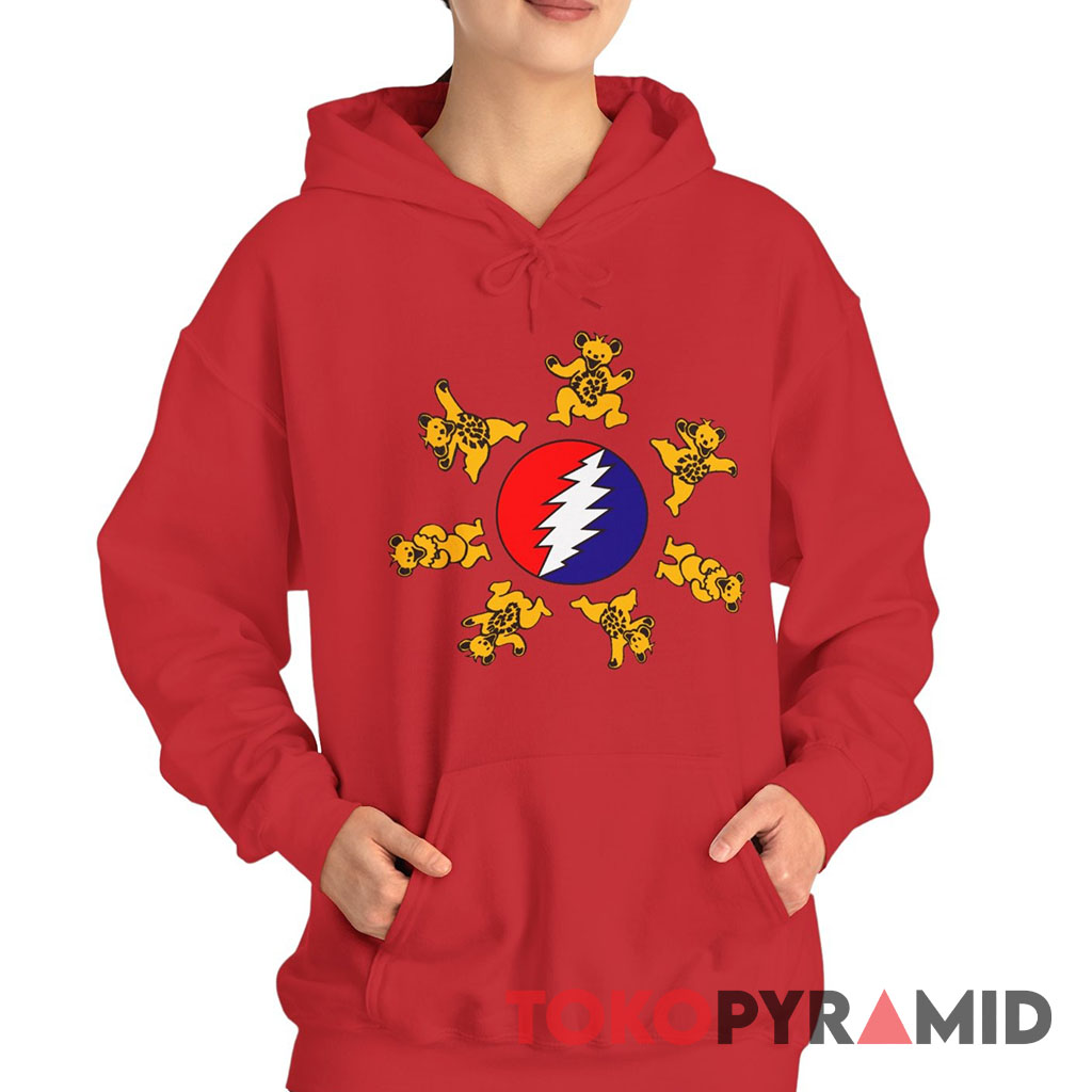 90s Vintage Grateful Dead Dancing Bears Logo Rare Shirt - TokoPyramid