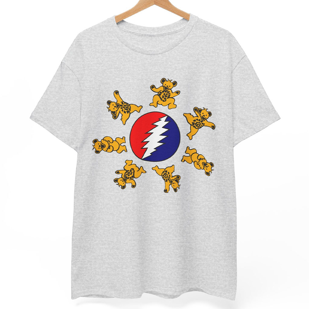 90s Vintage Grateful Dead Dancing Bears Logo Rare Shirt - TokoPyramid