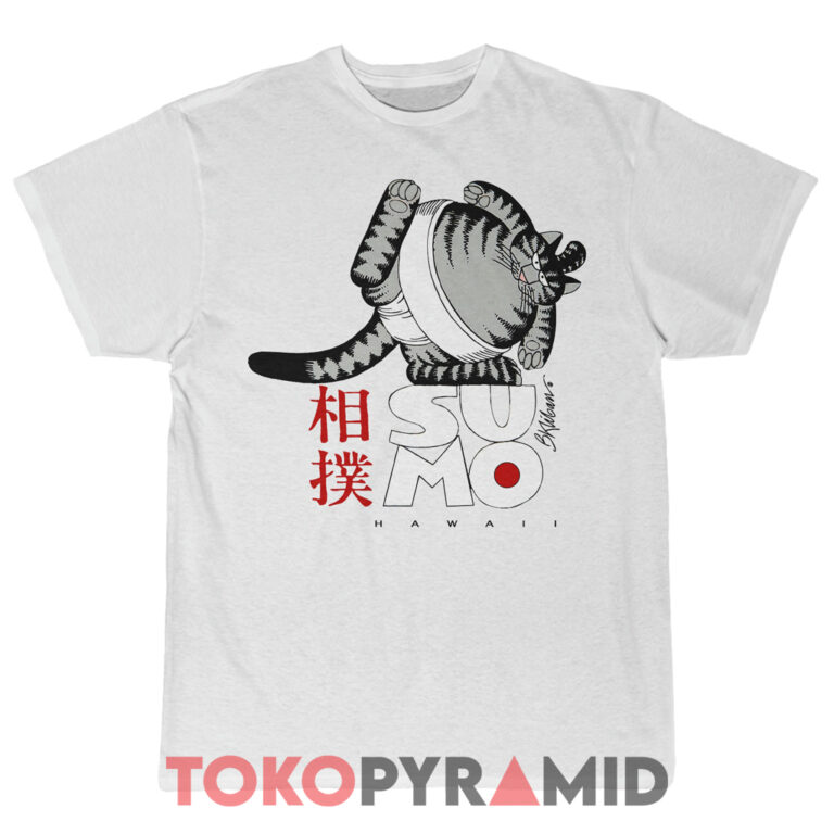 B Kliban Crazy Hawaii Sumo Cat Shirt - TokoPyramid