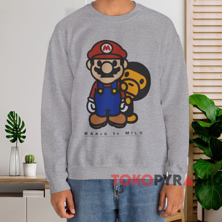 Bape x Nintendo Mario To Milo T-shirt - TokoPyramid