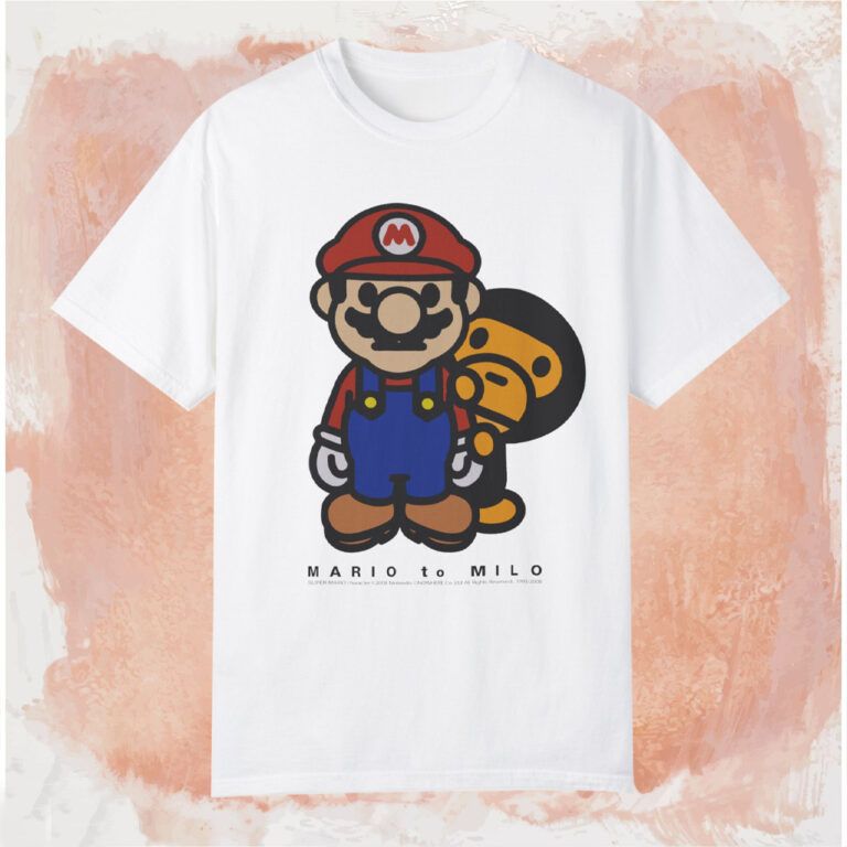 Bape x Nintendo Mario To Milo T-shirt - TokoPyramid