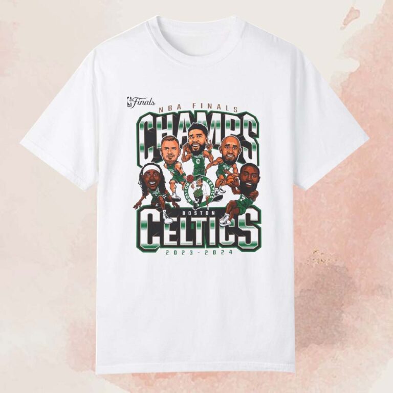 Boston Celtics 2024 NBA Finals Champions Caricature Shirt - TokoPyramid
