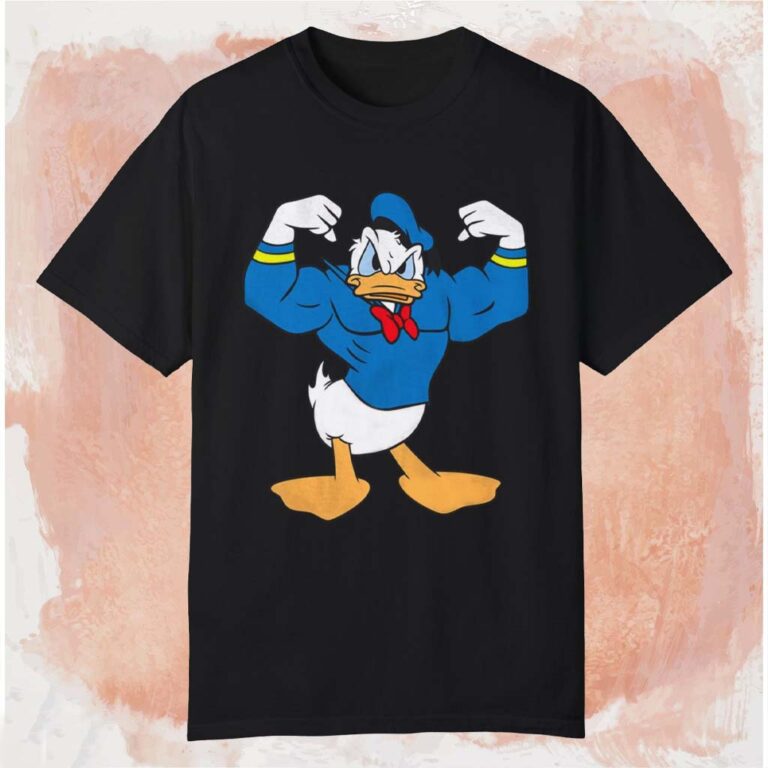 Buff Donald Duck Muscle Workout Exercise T-shirt - TokoPyramid