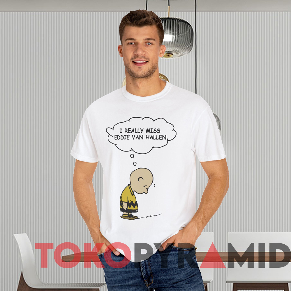Charlie Brown I Really Miss Eddie Van Halen T-shirt - TokoPyramid