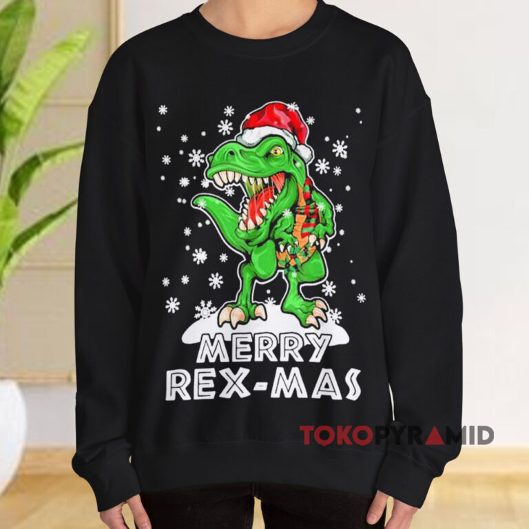 Dinosaur Merry Christmas Rex-Mas Sweatshirt - TokoPyramid