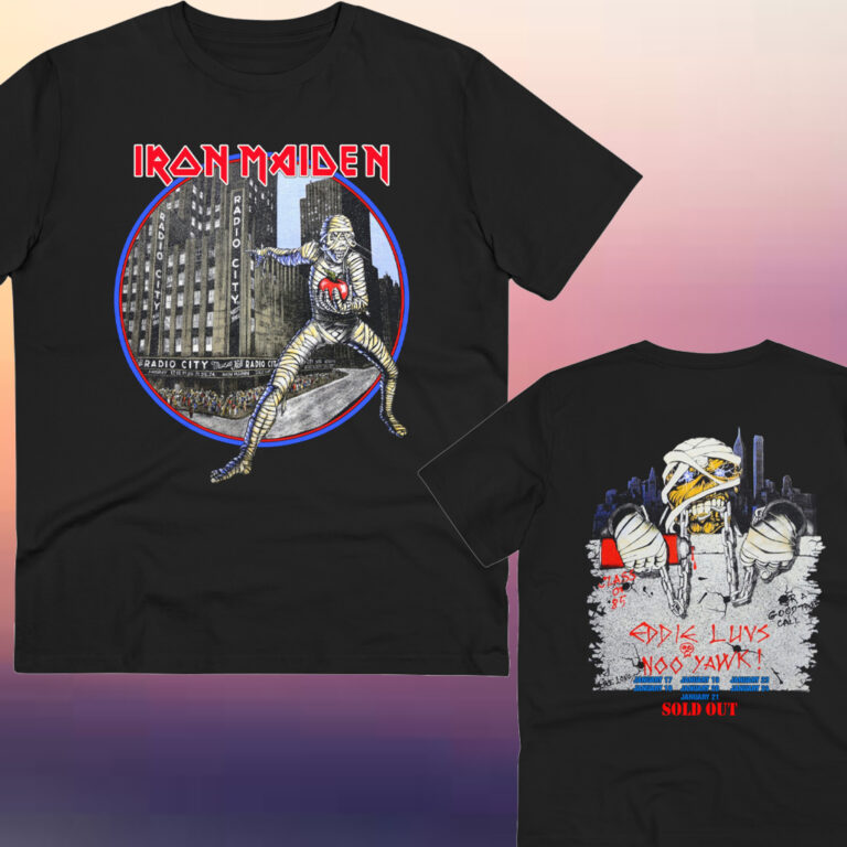 Iron Maiden Eddie Luvs Noo Yawk 1985 Tour T-shirt - TokoPyramid