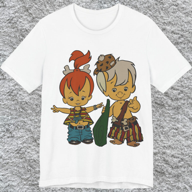 Rare 90s Flintstones Pebbles Bam Bam Shirt - TokoPyramid