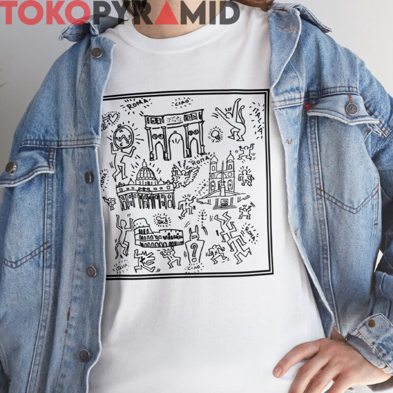 Rare Keith Haring Italia Roma Shirt - TokoPyramid