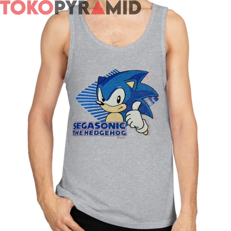 Rare Segasonic The Hedgehog Thumbs Up Shirt - TokoPyramid