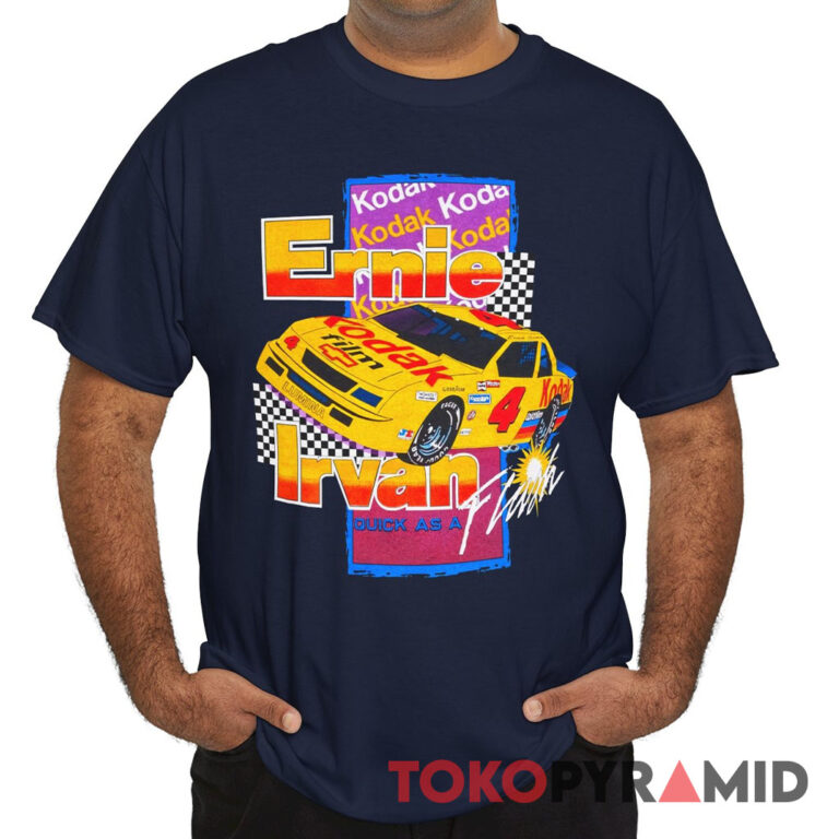 Rare Vintage 90s Nascar Ernie Irvan Kodak Racing T-shirt - TokoPyramid