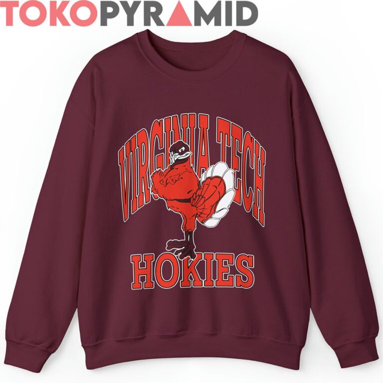 Rare Vintage Virginia Tech Hokies Turkey Sweatshirt - TokoPyramid