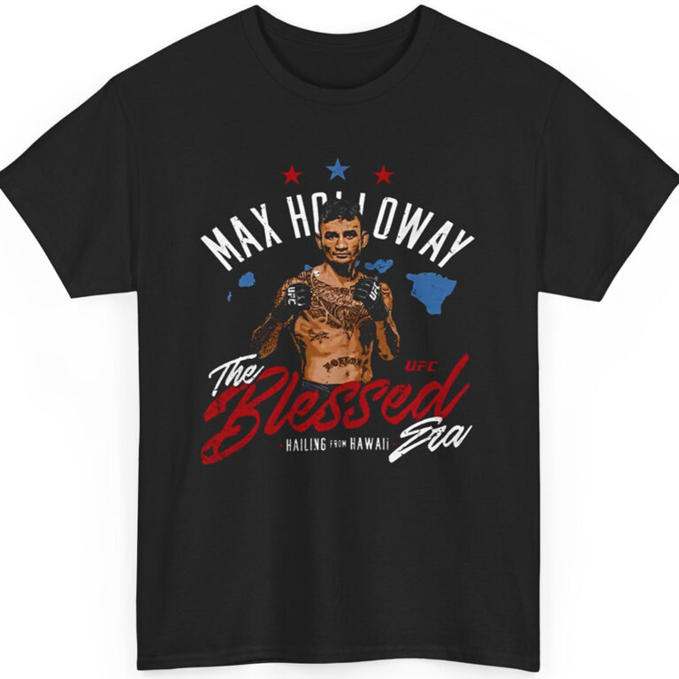 Rare Max Holloway The Blessed Hawaii UFC Shirt - TokoPyramid
