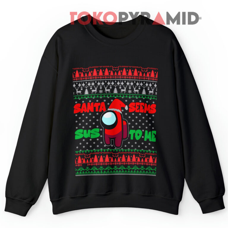 Santa Crew Sus To Me Impostor Christmas Sweatshirt - TokoPyramid
