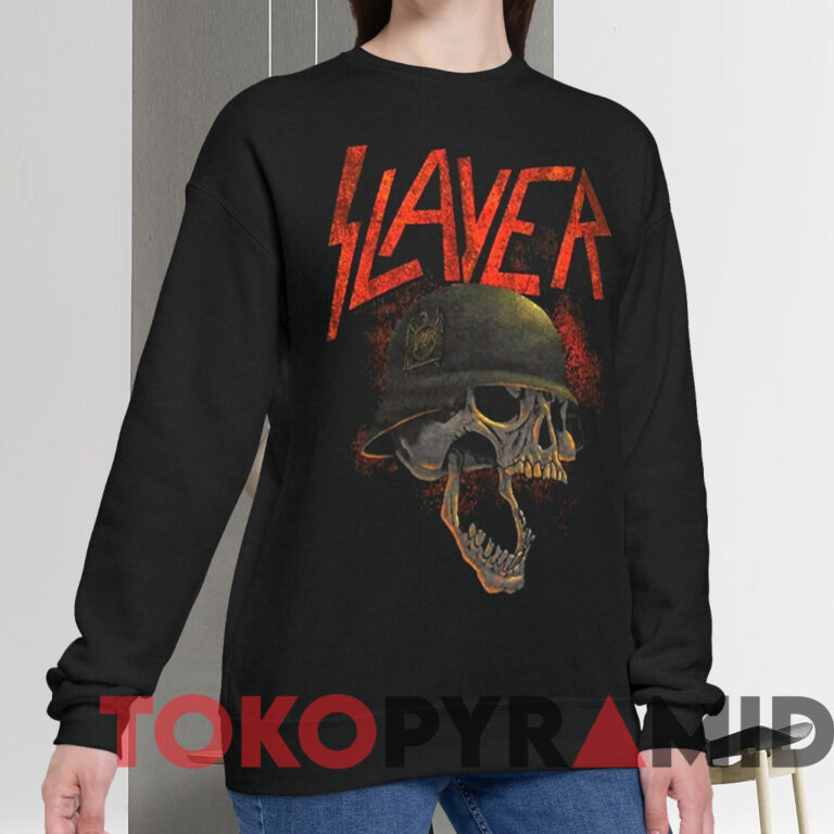Slayer Skull Helmet T-shirt - TokoPyramid