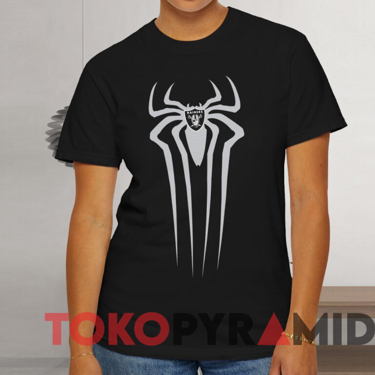 Spider-Man Oakland Raiders Logo T-shirt - TokoPyramid