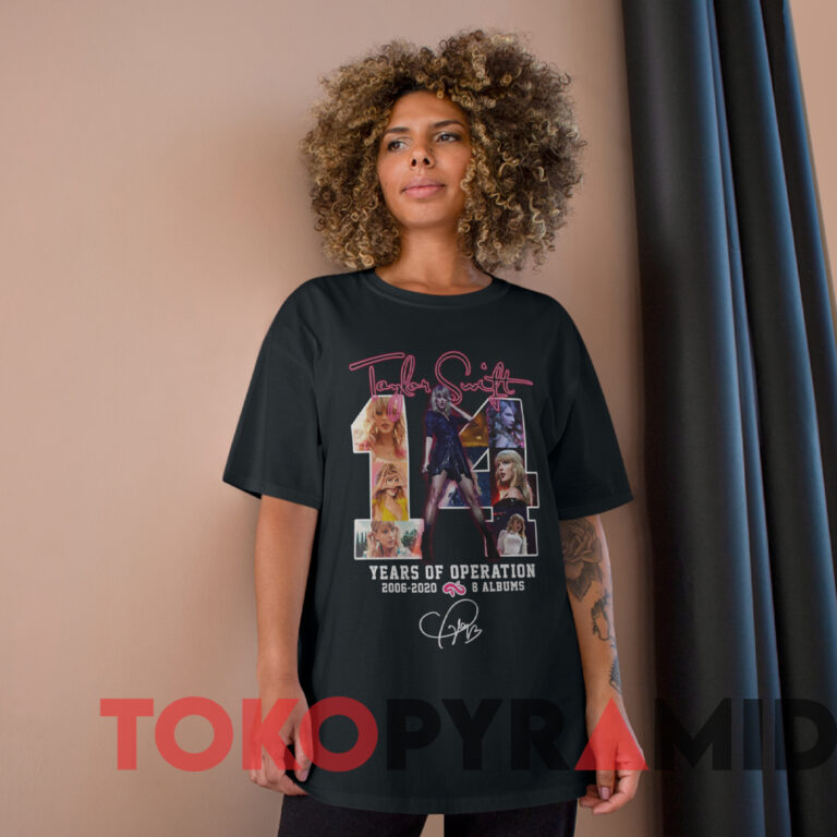 Taylor Swift 14 Years Of Operation 2006-2020 8 Albums T-Shirt - TokoPyramid