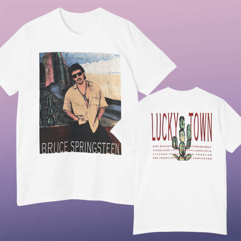 Vintage 1992 Bruce Springsteen Lucky Town Shirt 2-sided - TokoPyramid