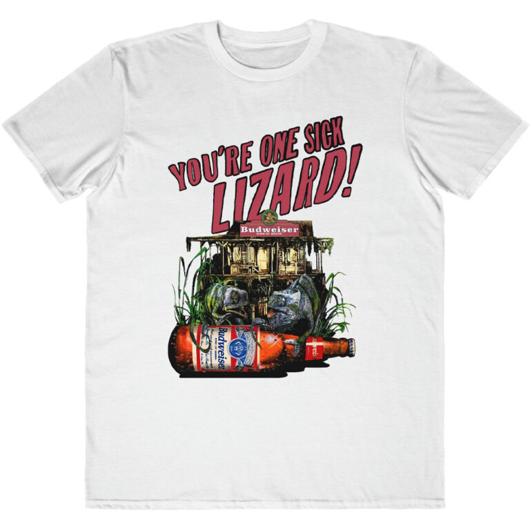 Vintage Budweiser You're One Sick Lizard Shirt - TokoPyramid