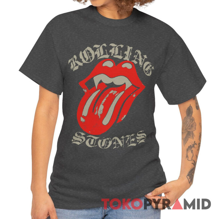 Vintage Rolling Stones Fangs Vampire Mouth Tongue Logo Rare T-shirt ...