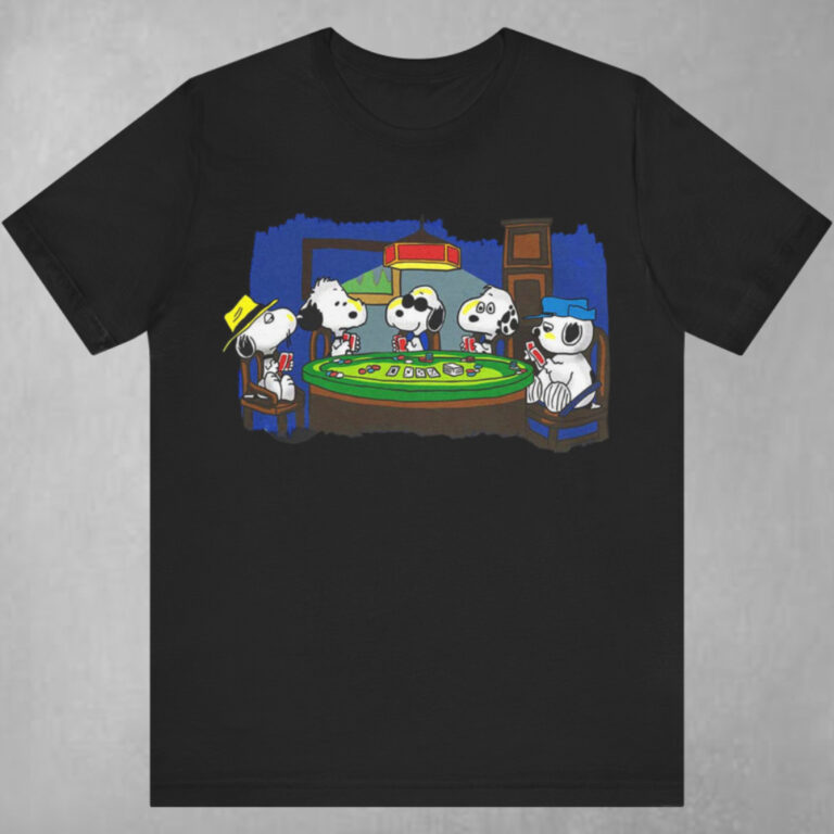 Vintage Snoopy Peanuts Dogs Playing Poker Shirt - TokoPyramid