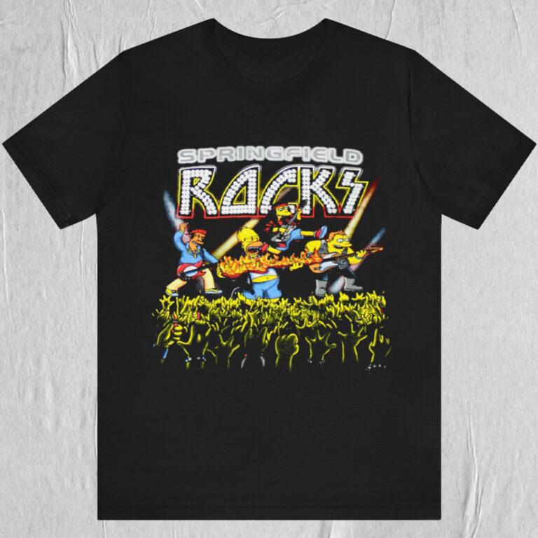 Vintage The Simpsons Homer Springfield Rocks Shirt - TokoPyramid
